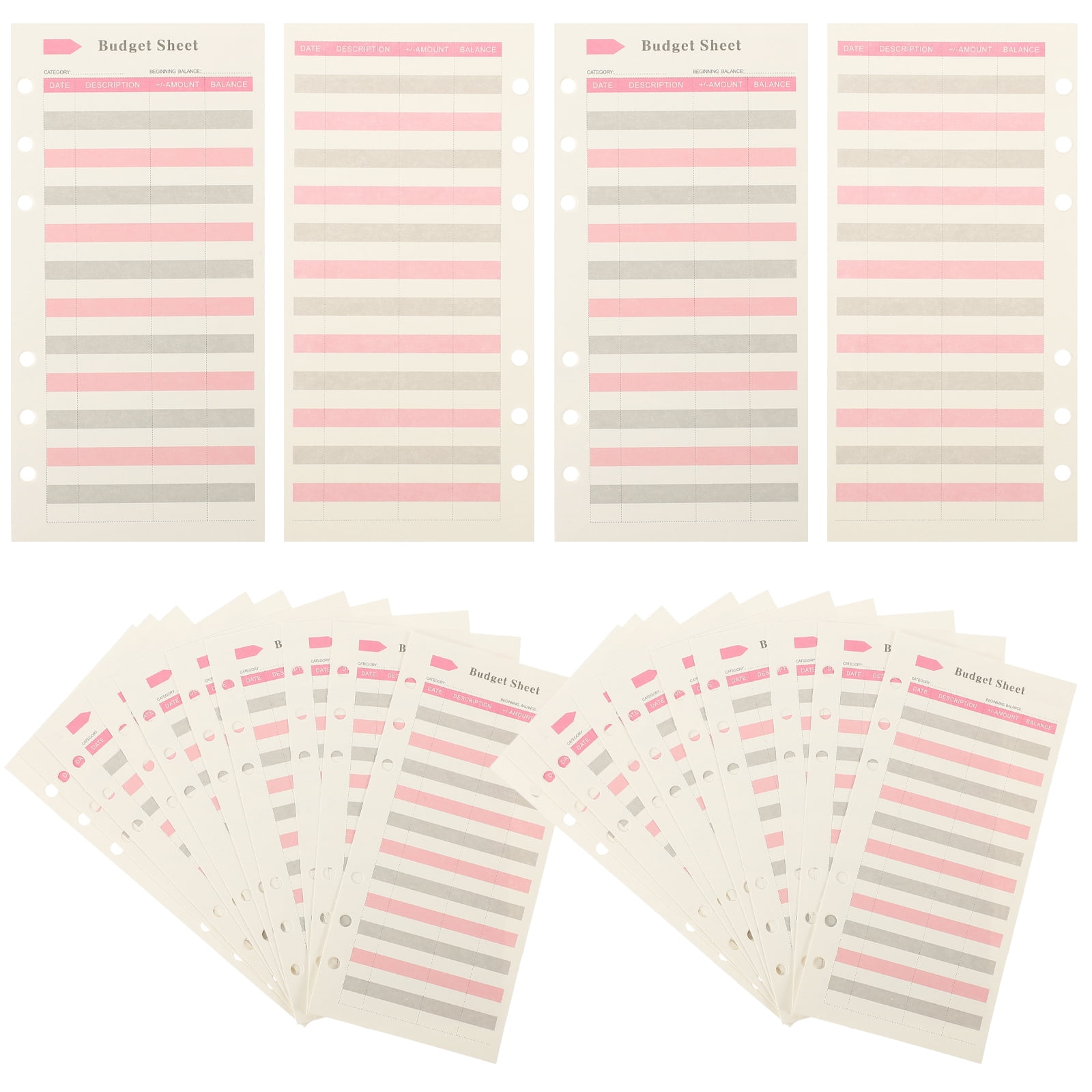 ifundom 36 Sheets Pink Financial Management Budget Binders Daily Budget ...