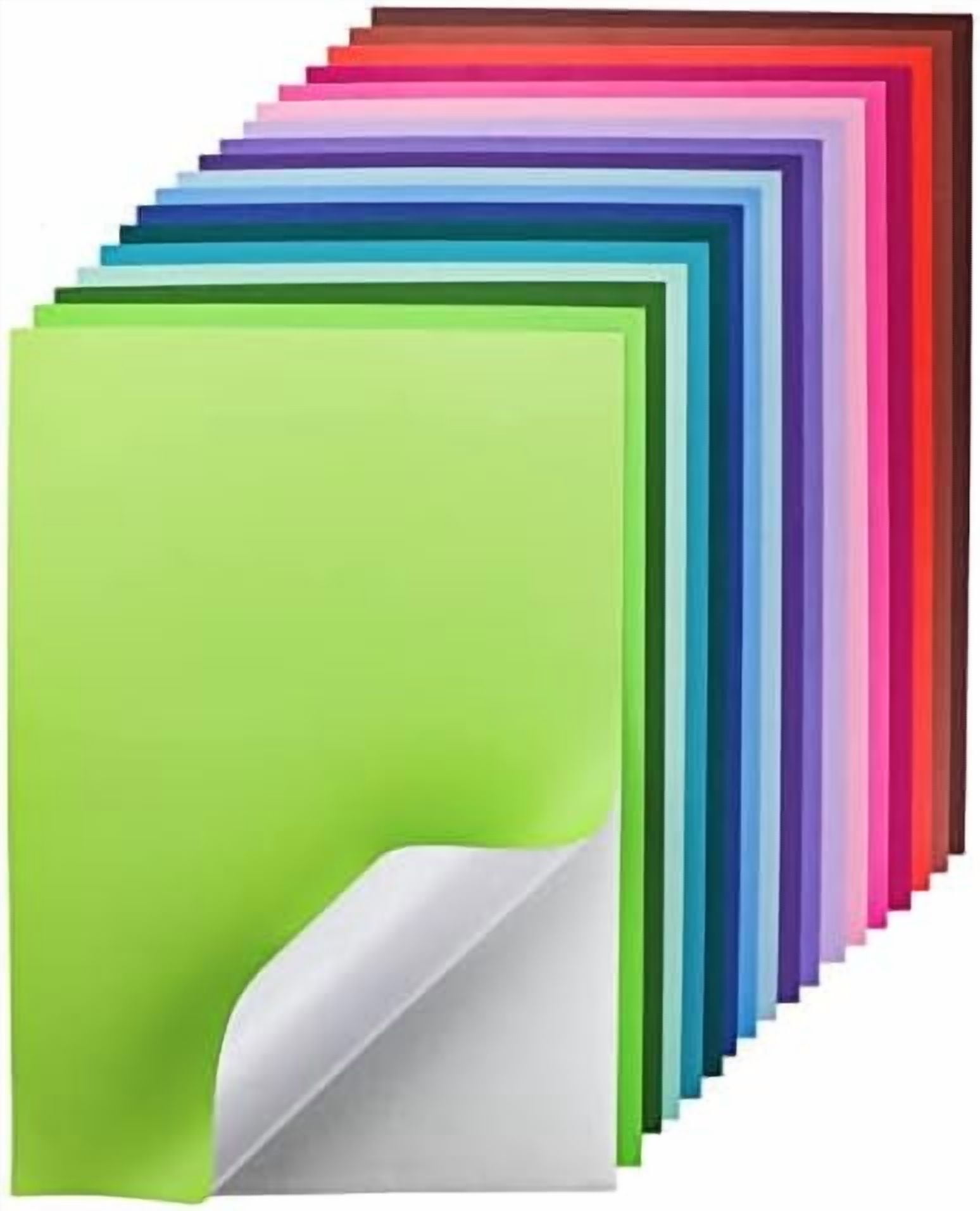 36 Sheets Colored Printable Smart Paper, Colorful Sticky Cardstock ...