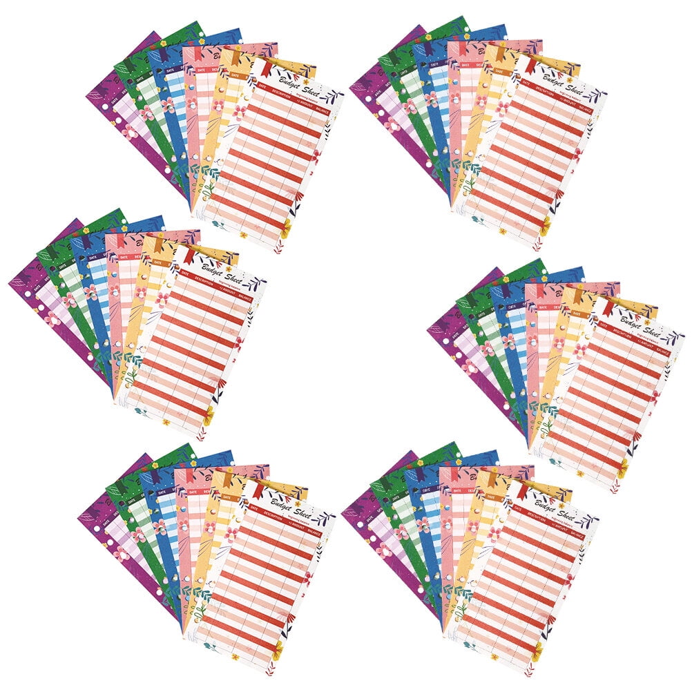 36 Sheets Consumer Card Office Supplies Budget Cards Cash Recording ...
