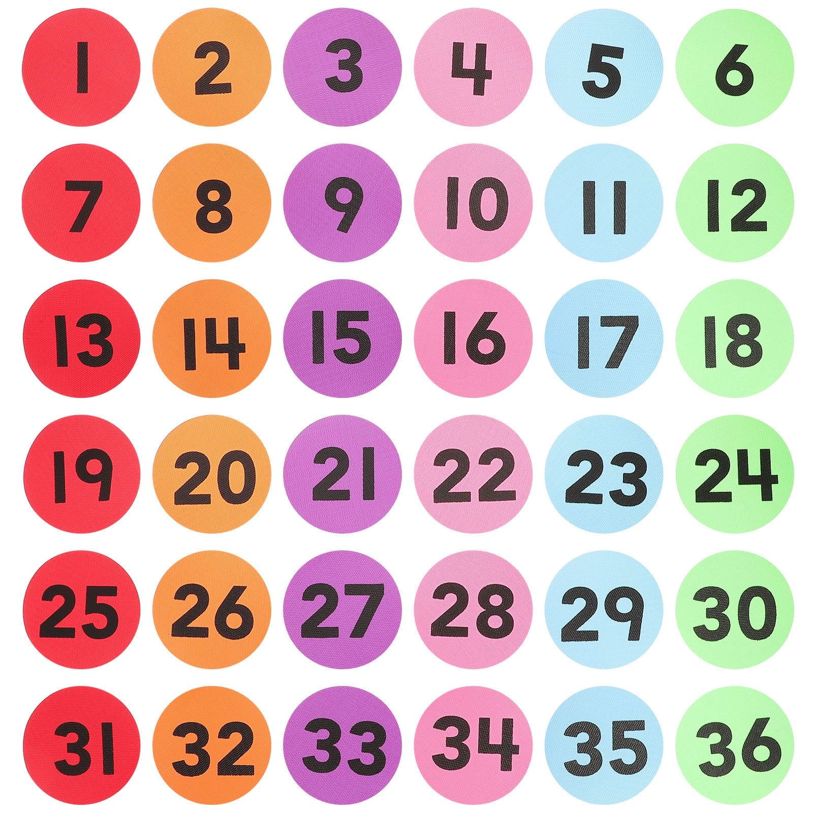 36 Sheets of Floor Tag Game Carpet Sticker Student Carpet Spot Floor ...