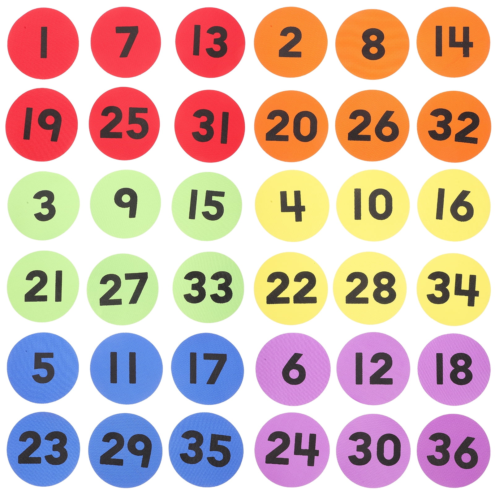 36 Sheets of Floor Tag Game Carpet Sticker Student Carpet Spot Floor ...