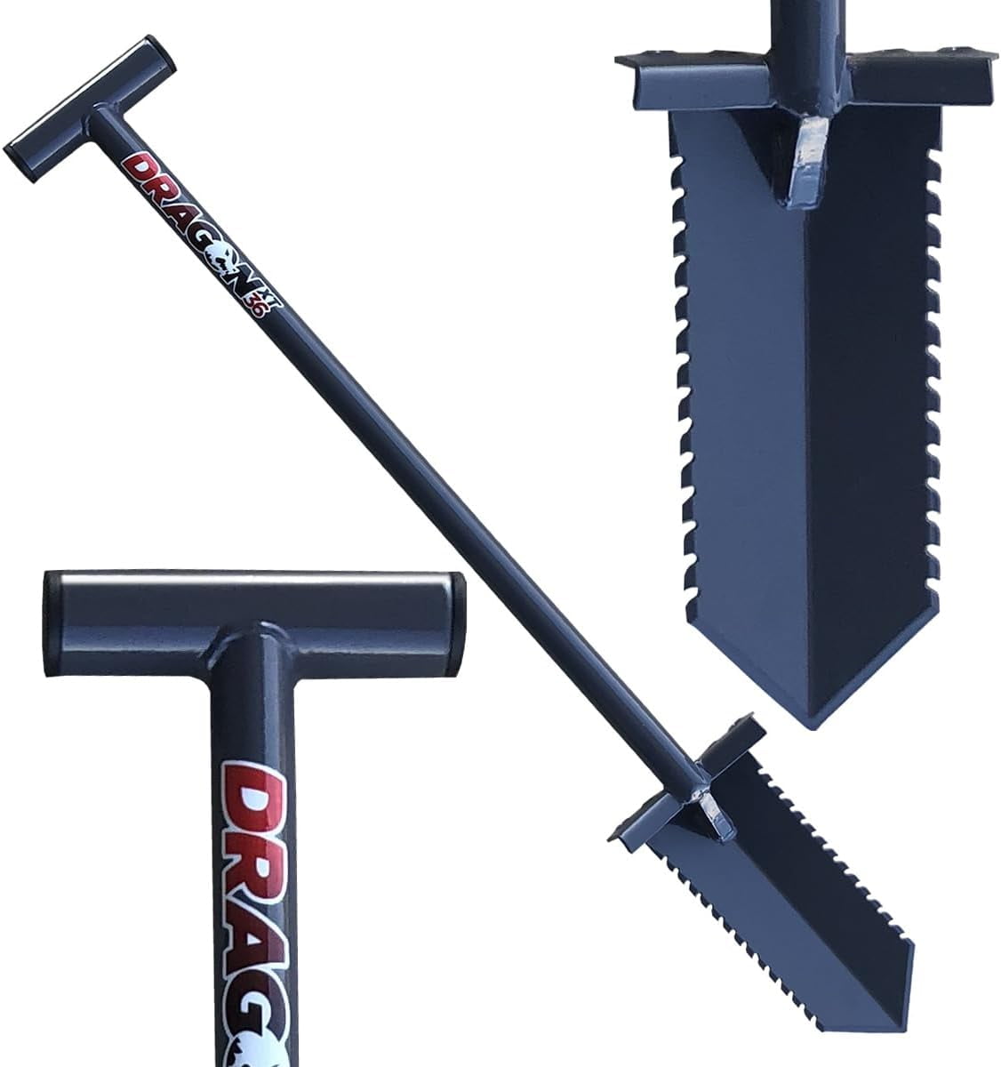 36" Shovel for Metal Detecting, Gardening, Cutting Clean Plugs for Easy ...