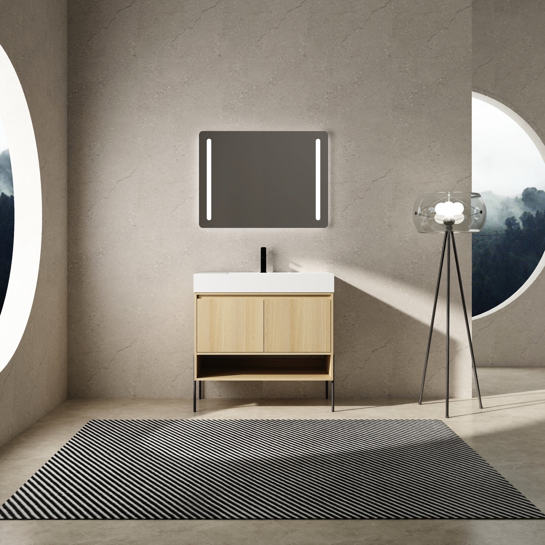 36" Single Sink Bathroom Vanity | Effortlessly Cleanable in Bathroom ...