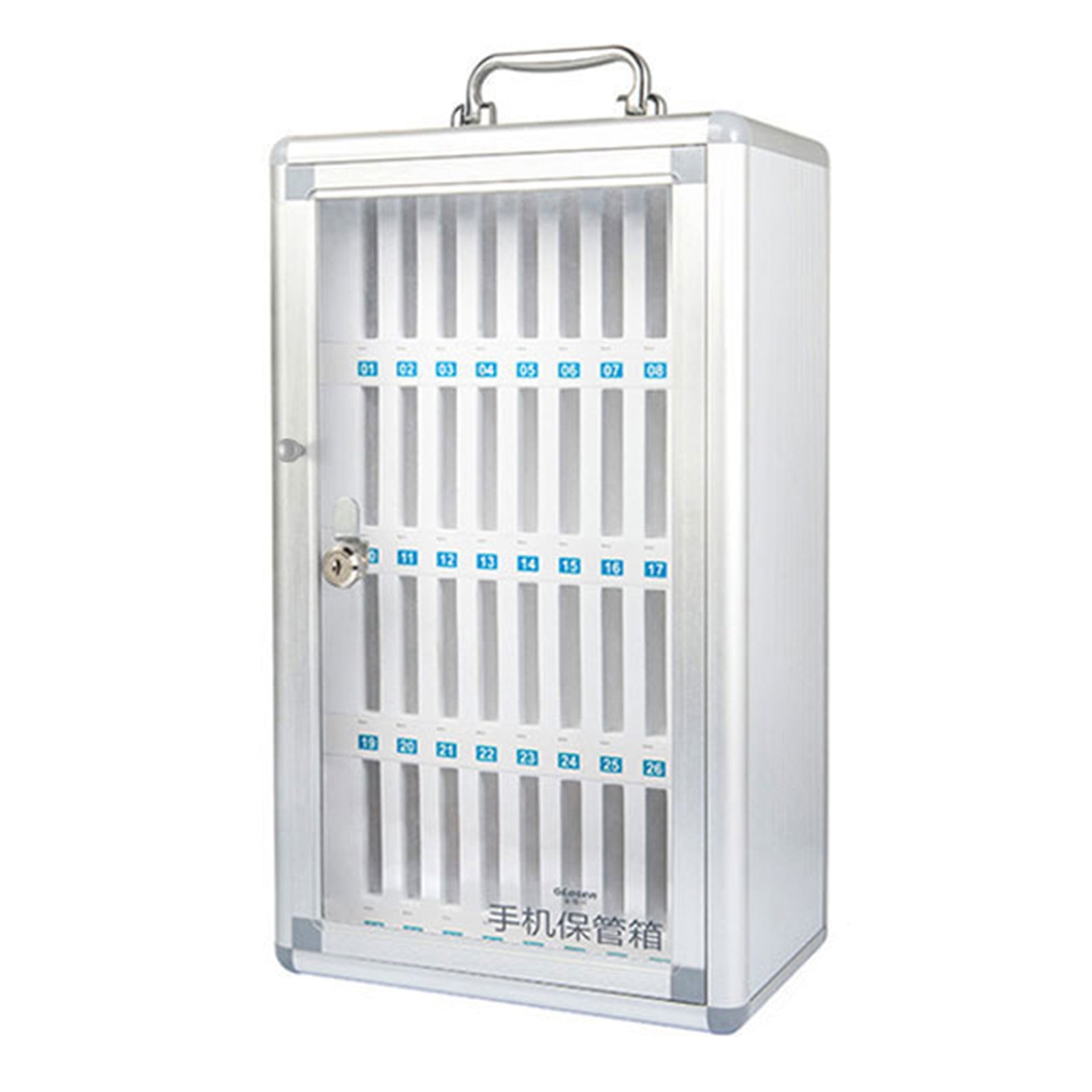 36 Slots Cell Phone Locker, Wall-Mounted Cell Phones Storage Cabinet ...