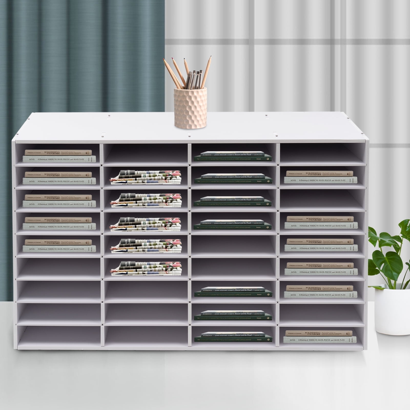 36 Slots Office Sorter Mailboxes Literature Organizers,Cardboard Paper ...