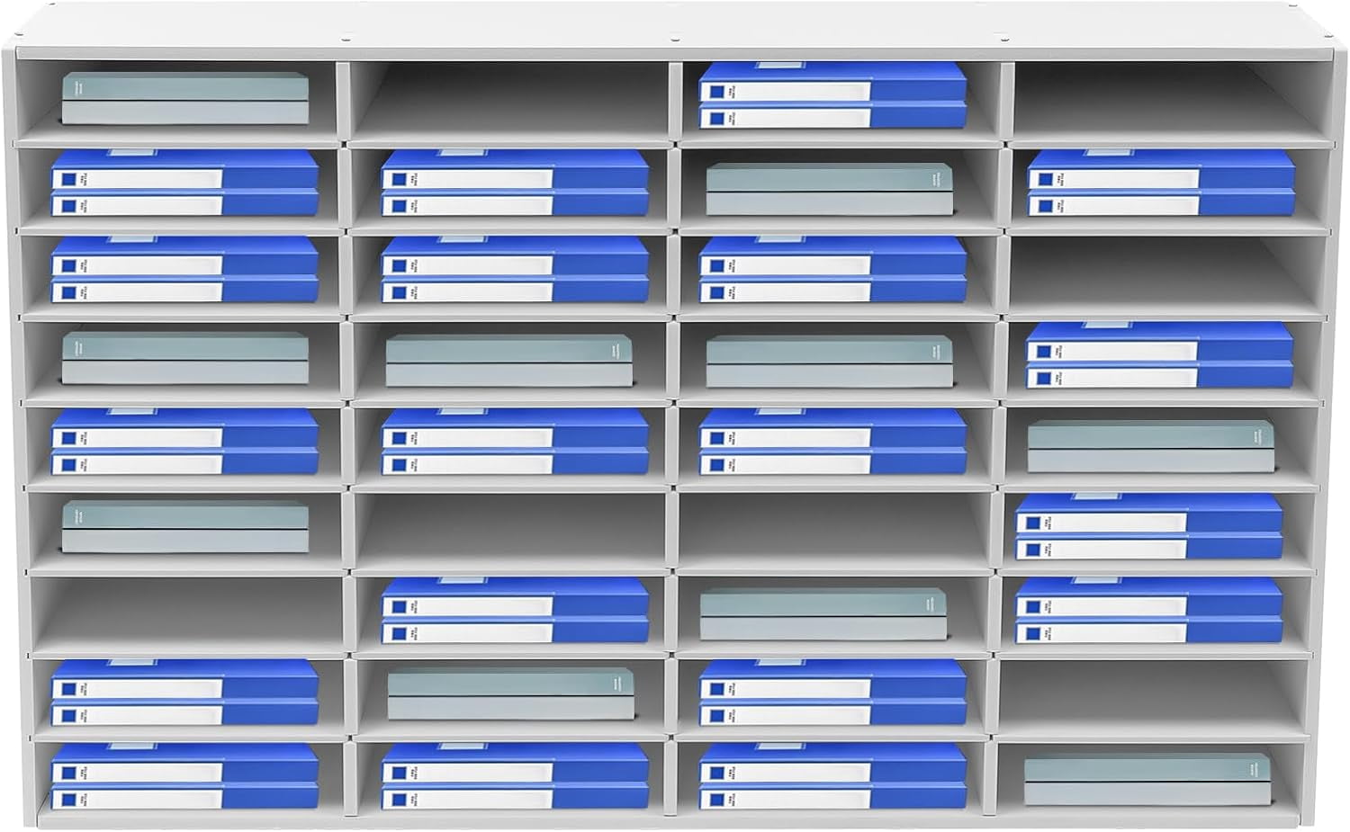 36 Slots PVC Adjustable File Sorter Organizer Mail Center Paper Storage ...