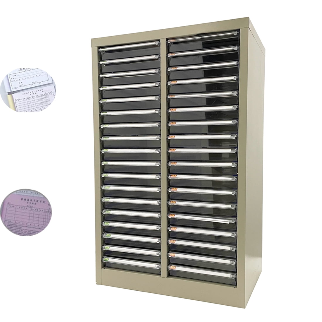 36 Small Drawer File Cabinet for Office Book Locker Bank Reference Room ...