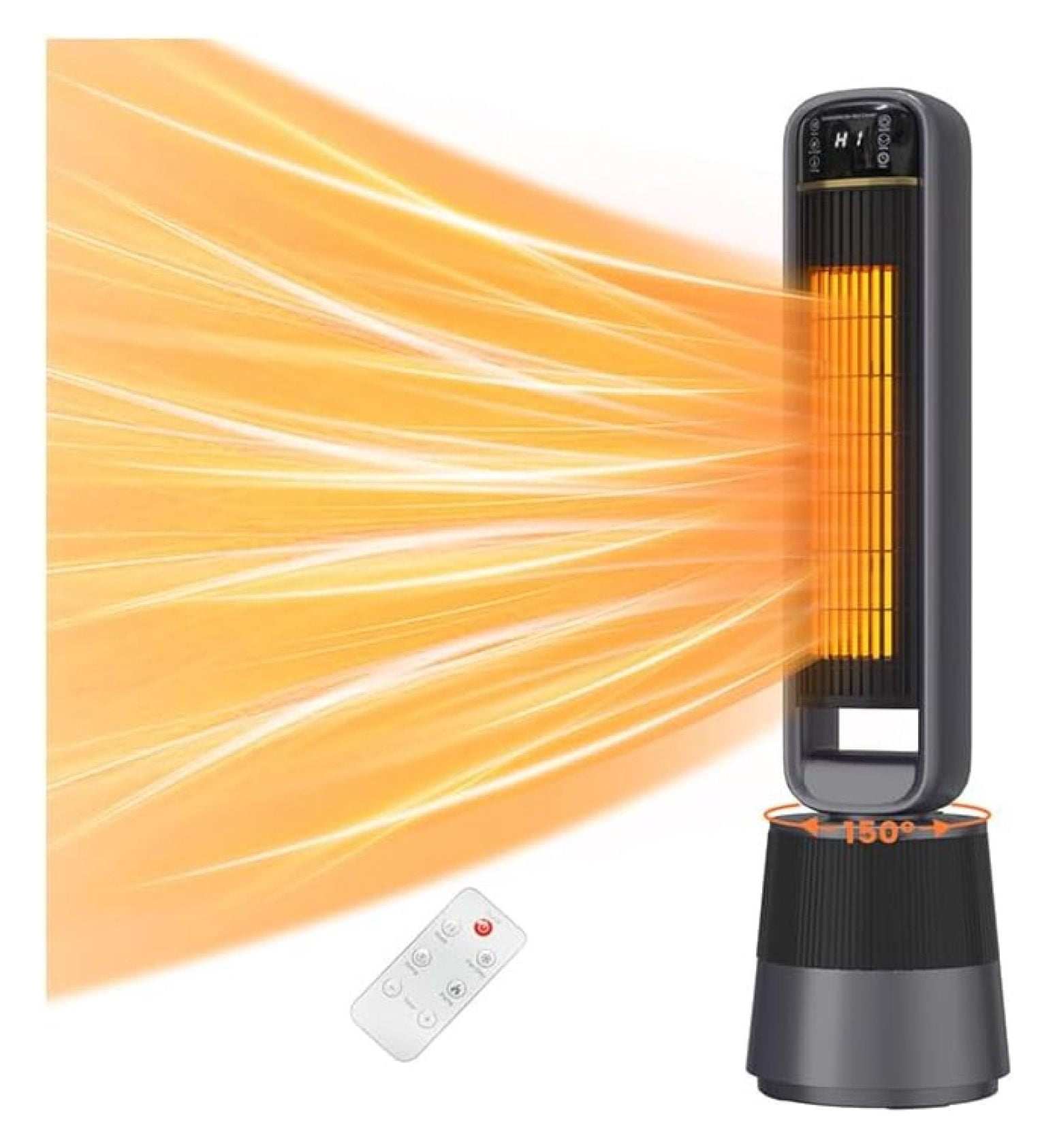 36" Space Heaters with Humidifier, 12H Timer Electric Heater for Indoor ...