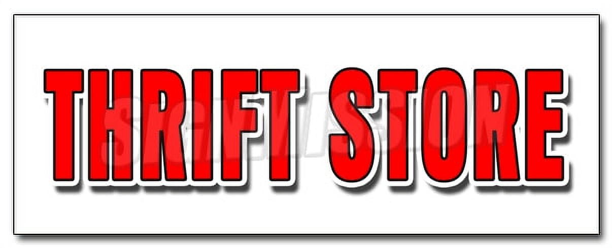 36" THRIFT STORE DECAL sticker clothing furniture household clothes ...