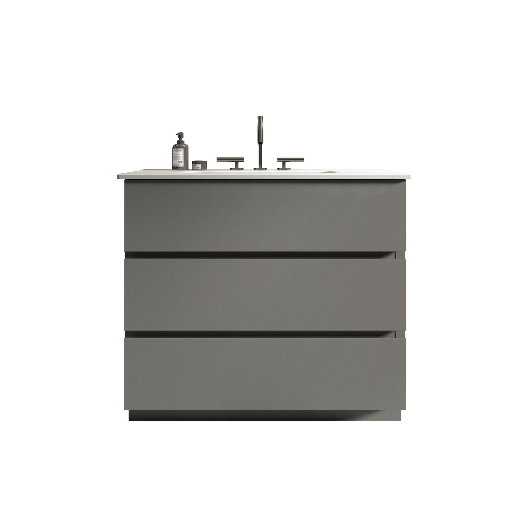 36" Tia Gray Bathroom Vanity with Sink | Eco-Friendly Boards, Ergonomic ...
