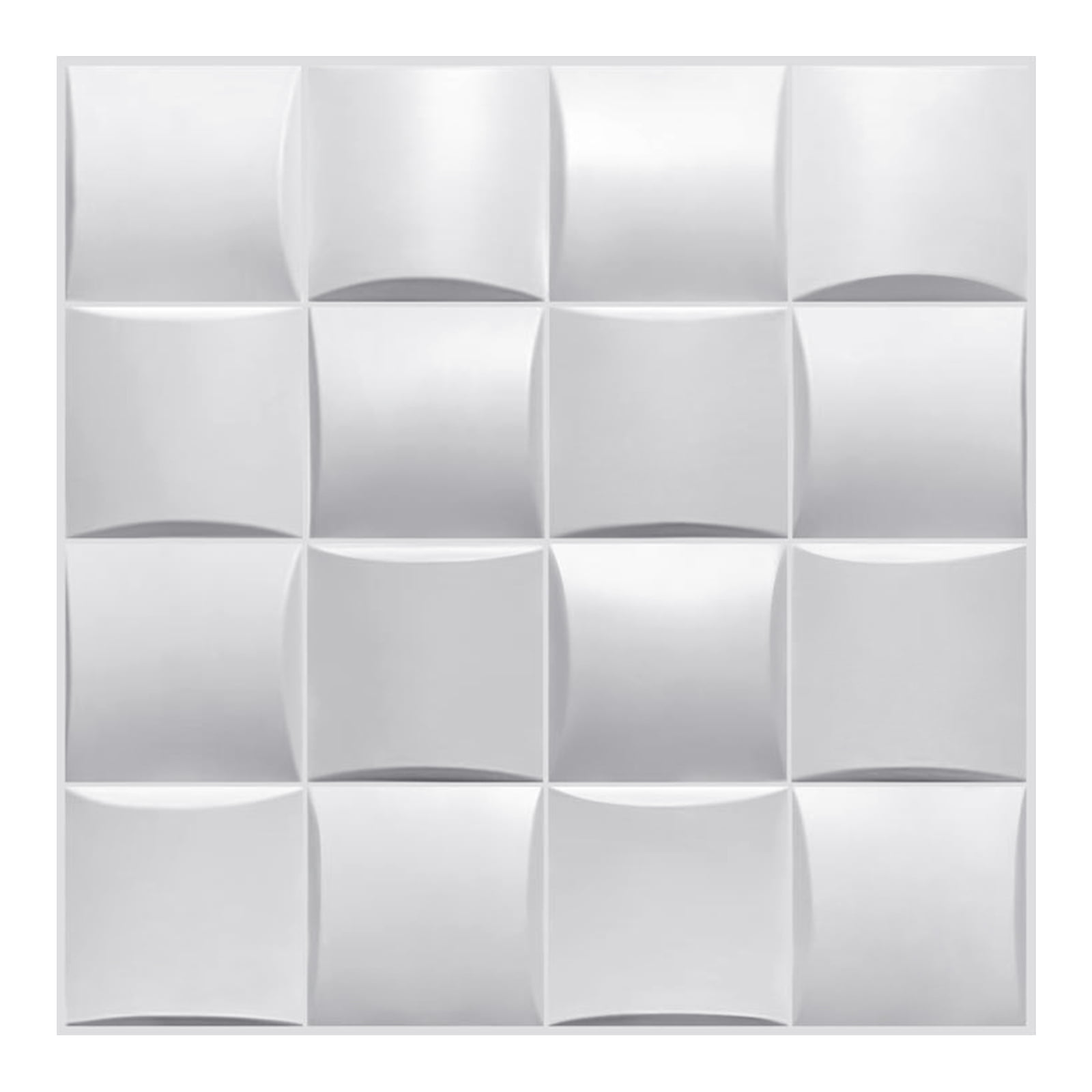 36 Tiles 3D Wall Panels 12 x 12in White Diamond Wall Décor PVC Flower ...