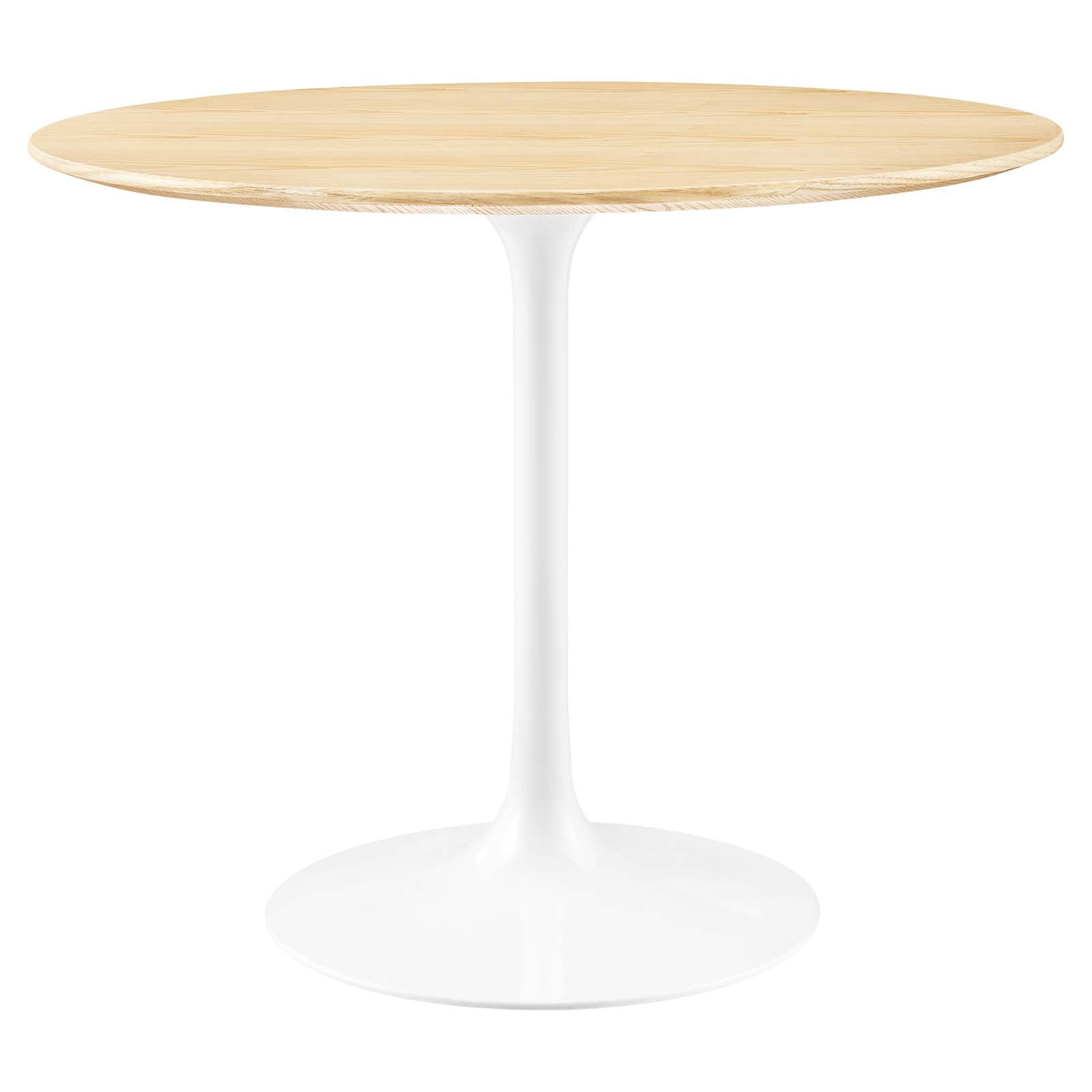 36" Tulip Table, Round Wood Top Dining Table - Light Oak - Walmart.com