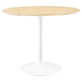 36" Tulip Table, Round Wood Top Dining Table - Light Oak - Walmart.com