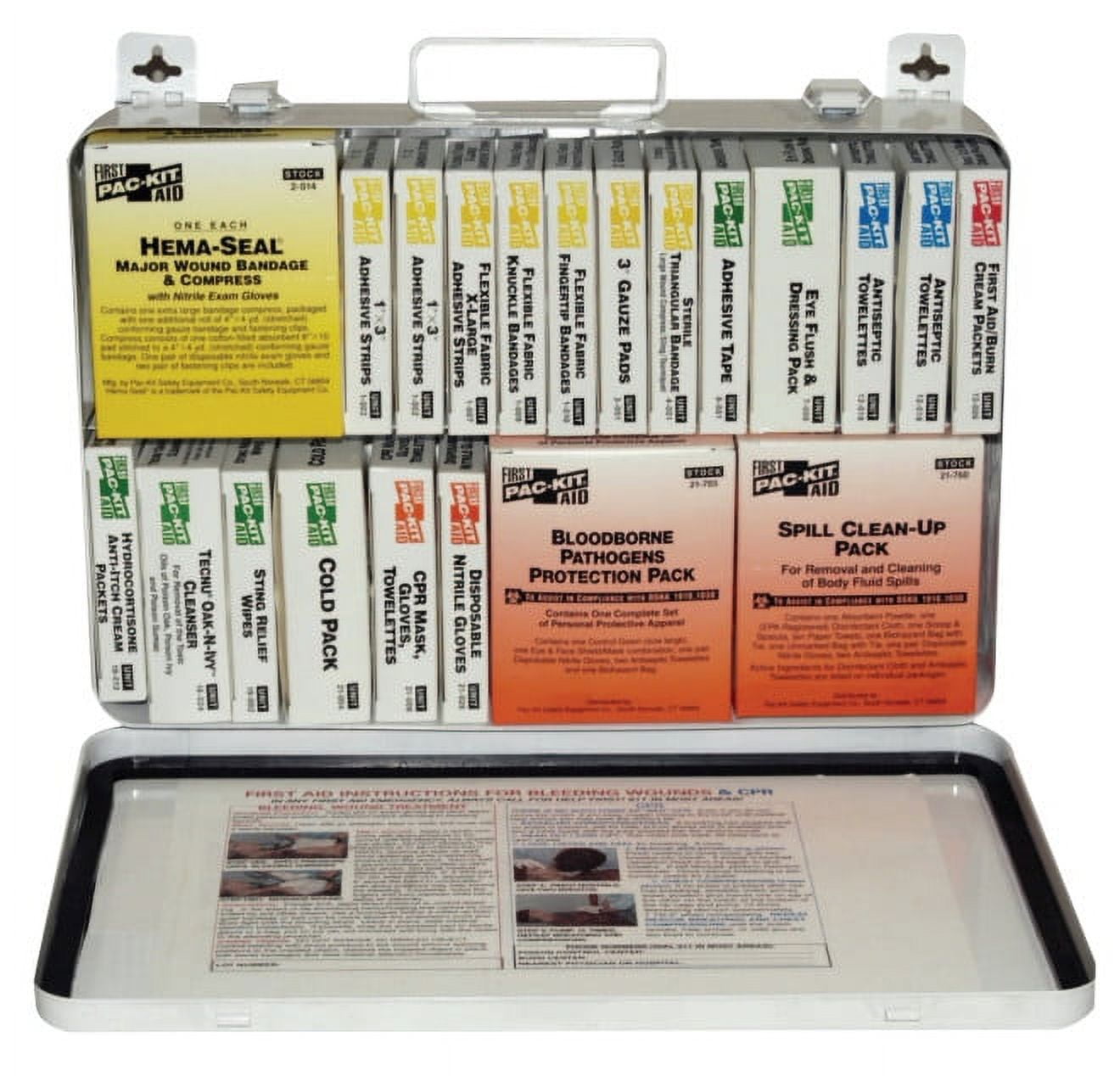 36 Unit Steel First Aid Kits, Weatherproof Steel, Wall Mount - Walmart.com
