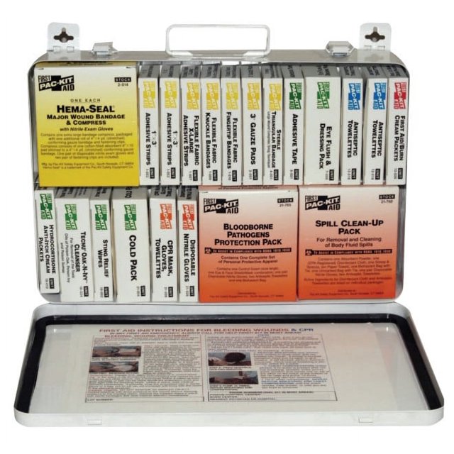 36 Unit Steel First Aid Kits, Weatherproof Steel, Wall Mount - Walmart.com
