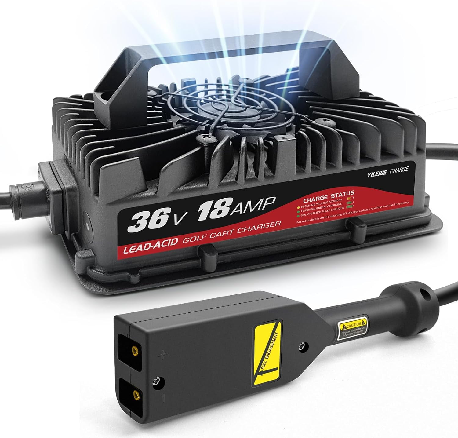 36 Volt Golf Carts Battery Charger for 18 AMP EZGO TXT with 2-pin D ...