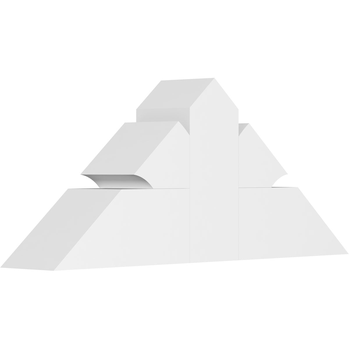 36"W x 15"H x 6"D x 6"F, 10/12 Pitch, Richland Architectural Grade PVC ...