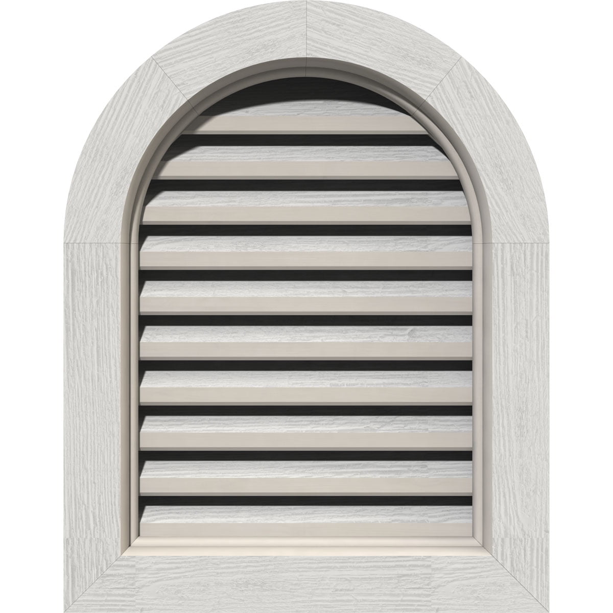 36"W x 26"H Round Top Gable Vent (41"W x 31"H Frame Size): Primed ...