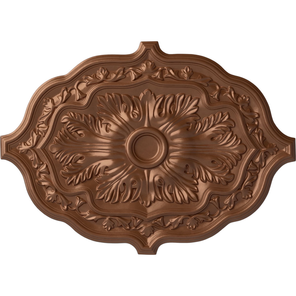 36"W x 26"H x 1 1/2"P Pesaro Ceiling Medallion, Hand-Painted Polished ...