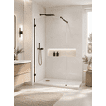 36"W x 76"H Fixed Panel Frameless Shower Door,3/8" 10mmClear Tempered ...