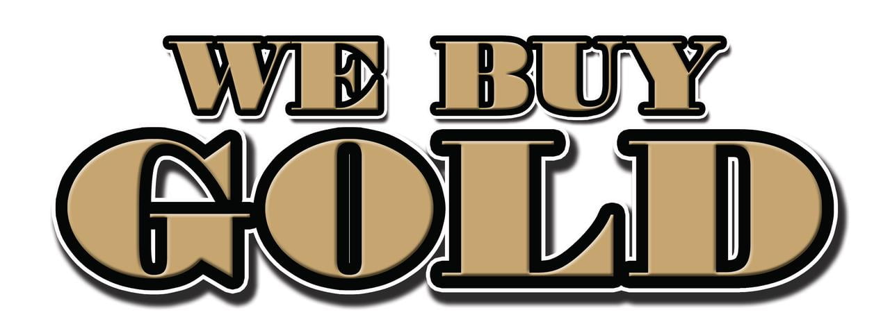 36" WE BUY GOLD Window Decal pawn jewelry dealer sign - Walmart.com