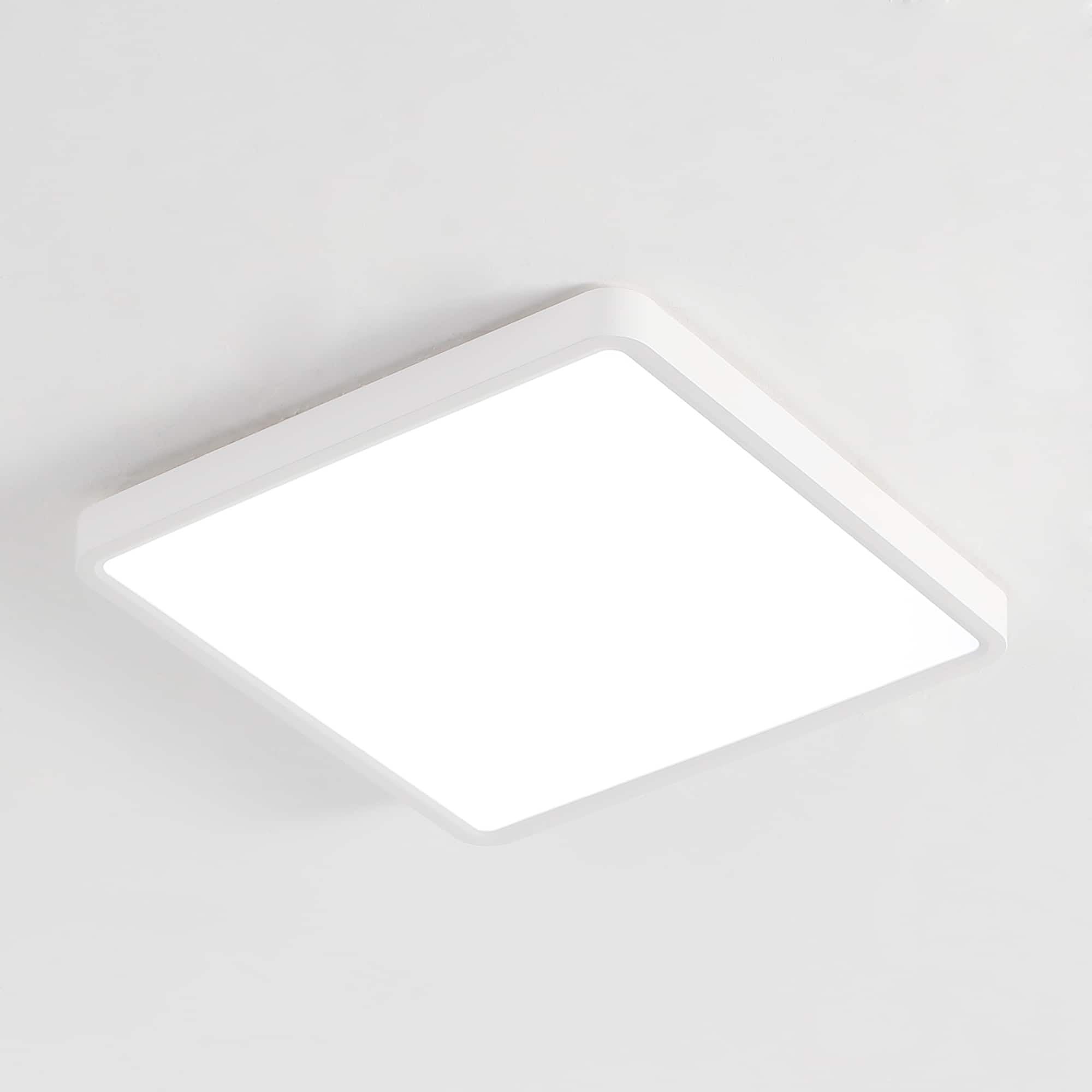 36 Watts Square Ultra-thin Selectable LED Flush Mount Ceiling Light for ...