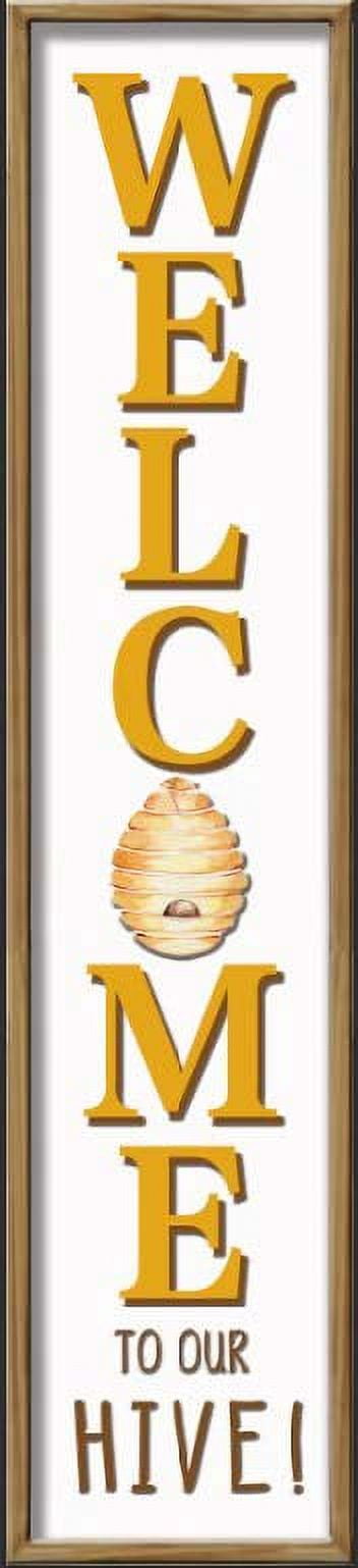 36" Rustic Farmhouse Decorative Metal Art - Welcome to Our Hive Sign ...