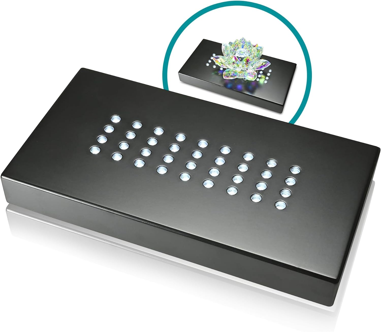 36 White-Light LED Lighted Base for Glass Art - Crystal Display ...