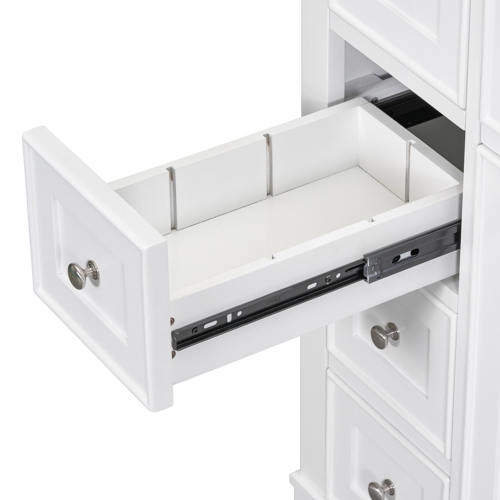 36" White Modern Bathroom Vanity with Sink, Multiple Storage Spaces ...