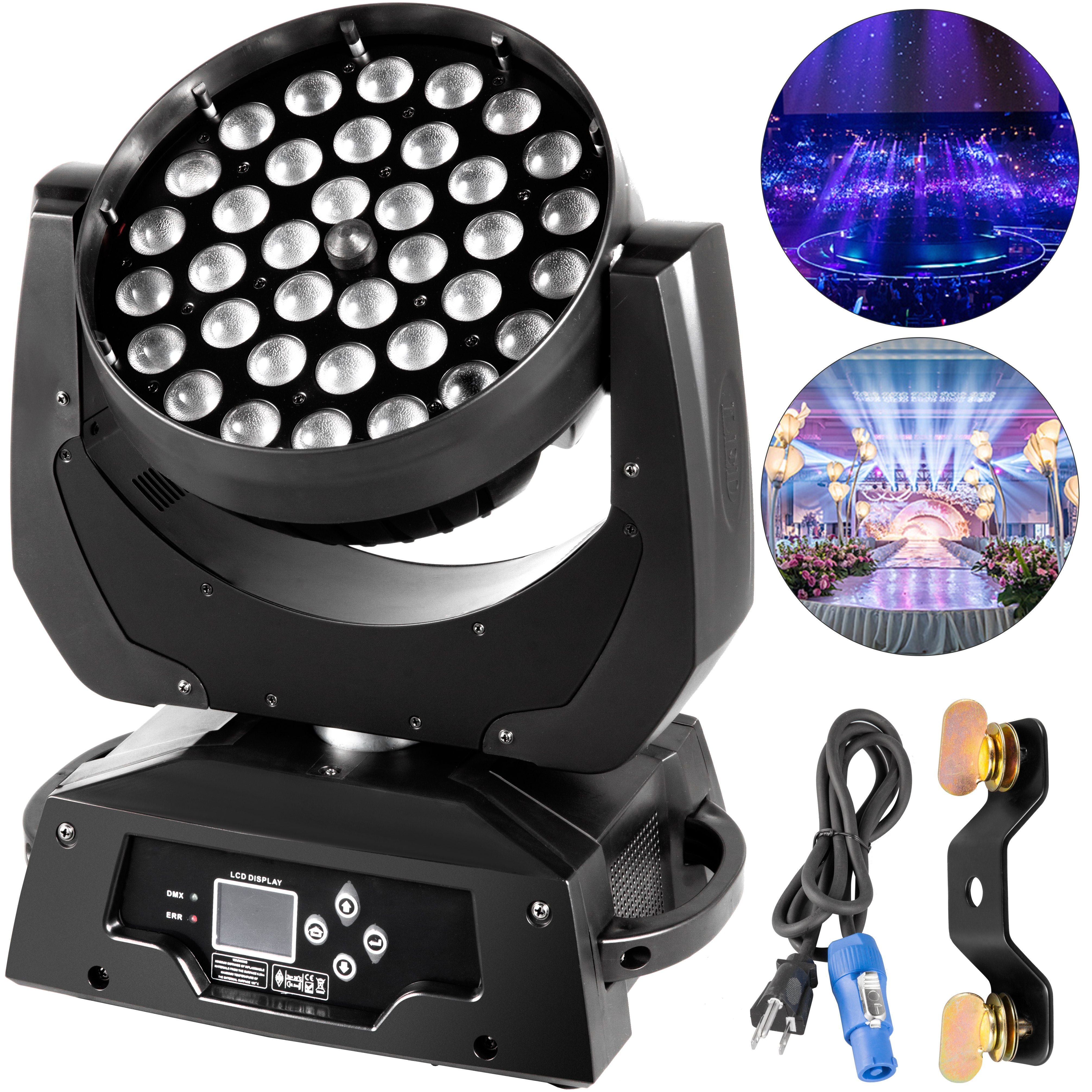 36 X 10w Rgbw (4in1) Led Zoom Moving Head 360w Wash Stage Light Dmx ...