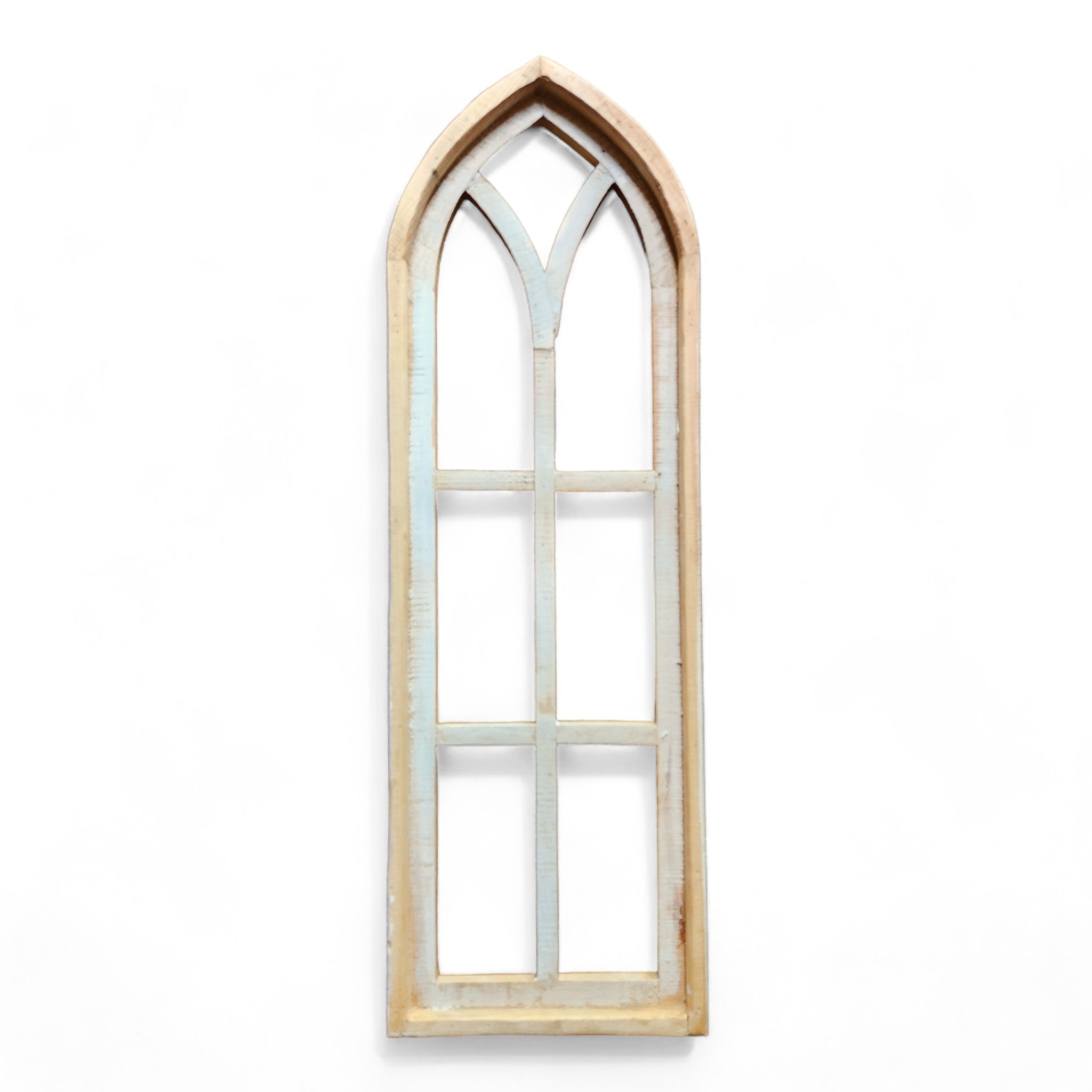 37" X 12" Farmhouse Wooden Wall Window Arches -Rustic Cathedral Wood ...