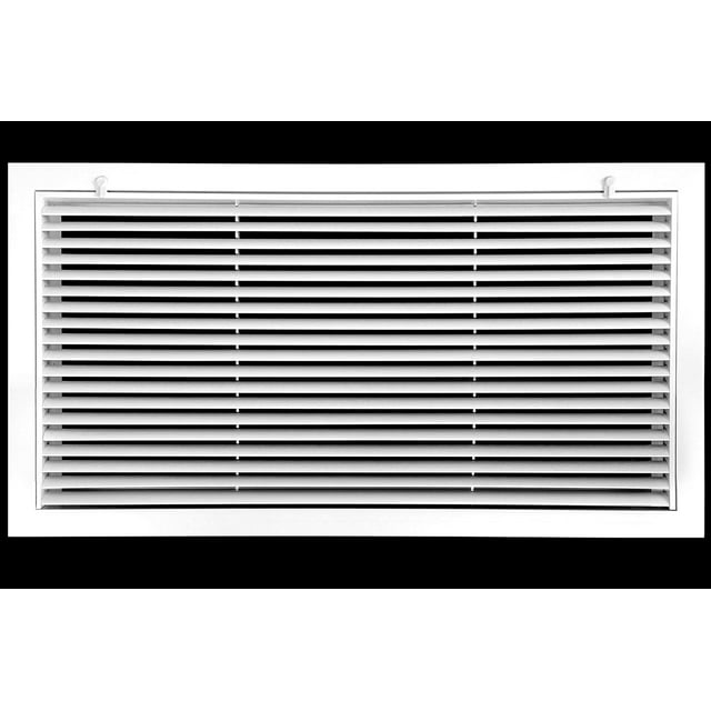 36" X 14" Aluminum Return Filter Grille for 1" Filter - Easy Airflow - Linear Bar Grilles [Outer ...