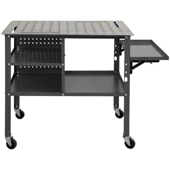 36" X 24" Welding Table - 1200 lbs Load Capacity Workbench With Wheels ...