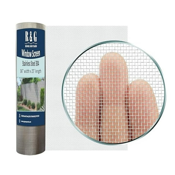 36 in X 25 FT Stainless Steel 304 Pet Proof Screen Mesh - Heavy Duty ...
