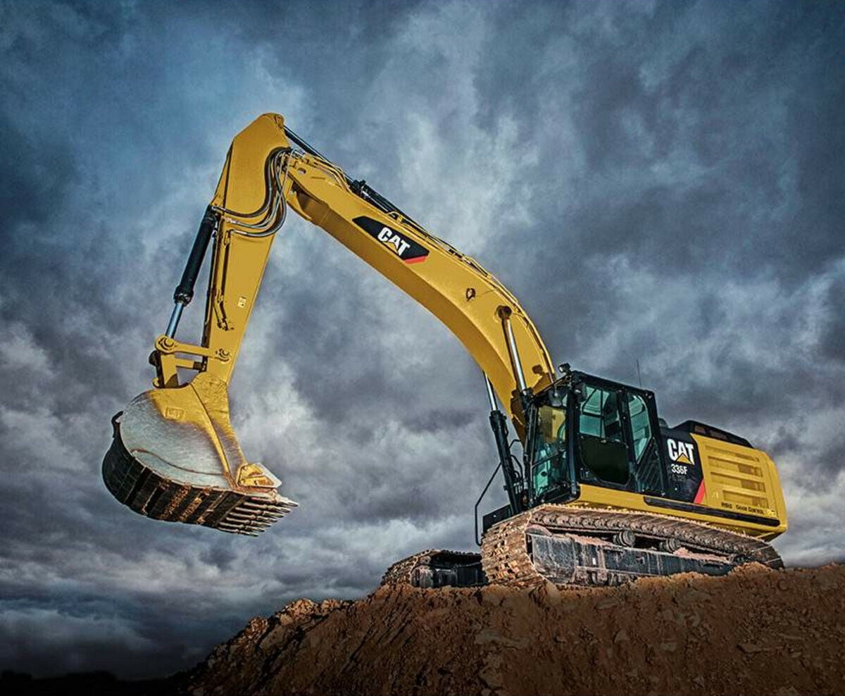 36" X 44" Panel Construction Excavators Diggers Cat Construction ...