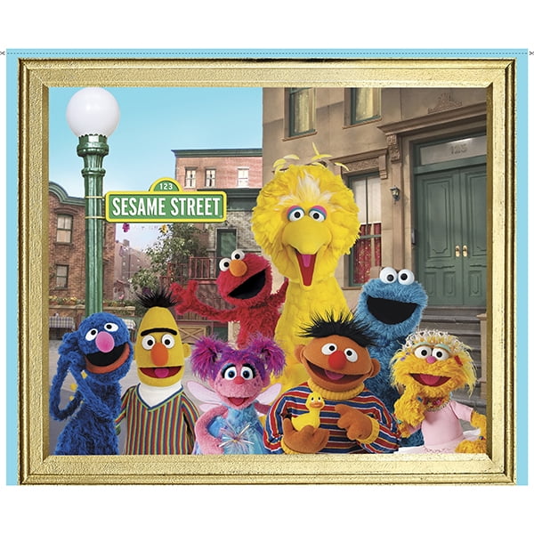 36" X 44" Panel Sesame Street Sesame St. Character Panel Characters ...