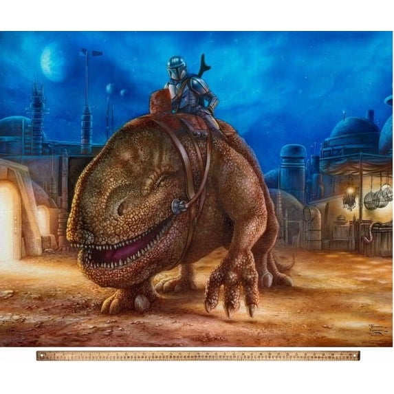 36" X 44" Panel Star Wars The Reckoning Mandalorian Universe Dewback ...