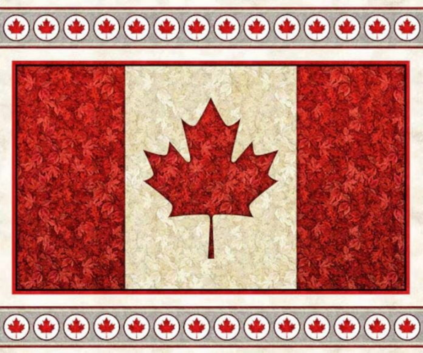 36" X 44" Panel The Great White North Canada Maple Leaf Canadian Flag ...