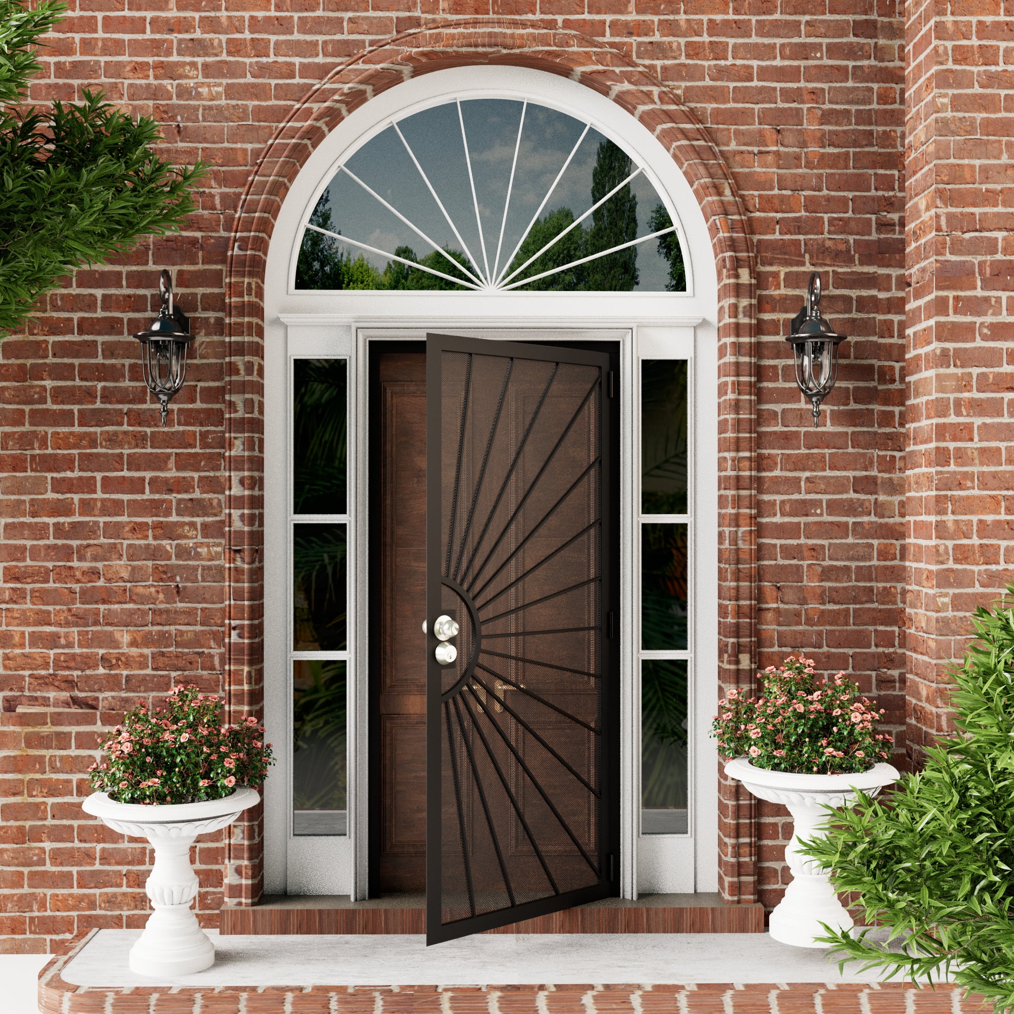 36" X 80" Prehung Security Door Universal/Reversible Hinging Surface ...