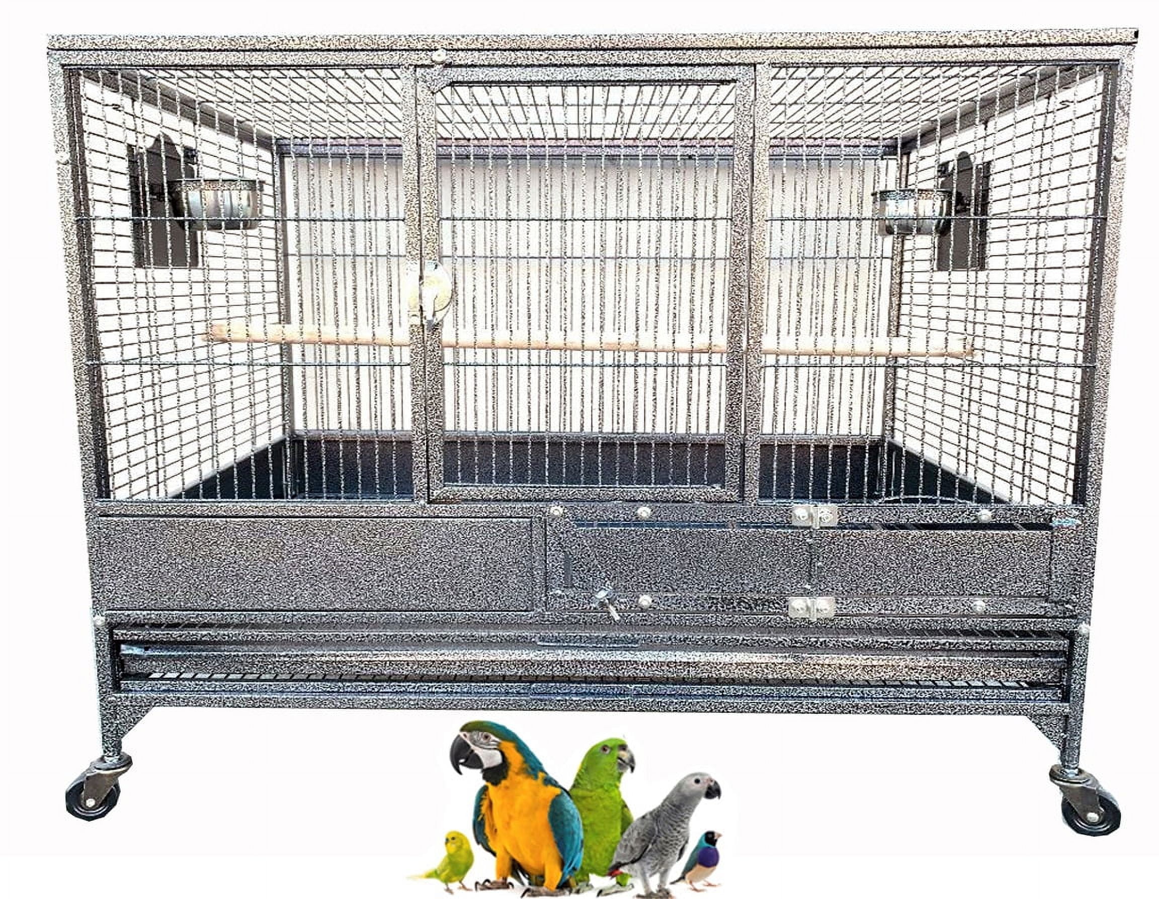 36" X-LARGE Deluxe Single Stacker Breeding Breeder Bird Parrot Rolling ...