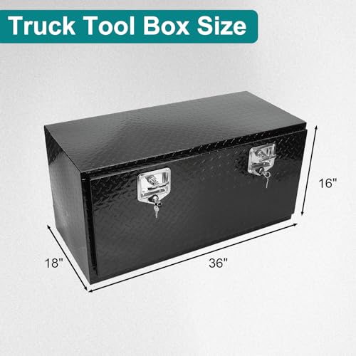 36"X18"X16" Aluminum Truck Tool Box Heavy Duty Tool Box Organizer ...