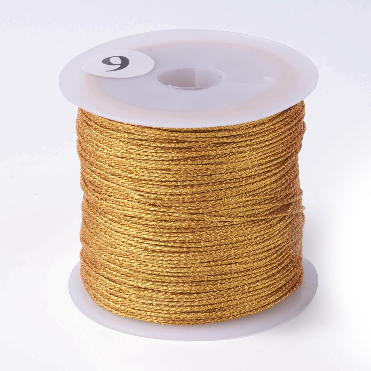 36 Yards 9 Ply Goldenrod Metallic Embroidery Thread 0.6mm Round Sewing ...