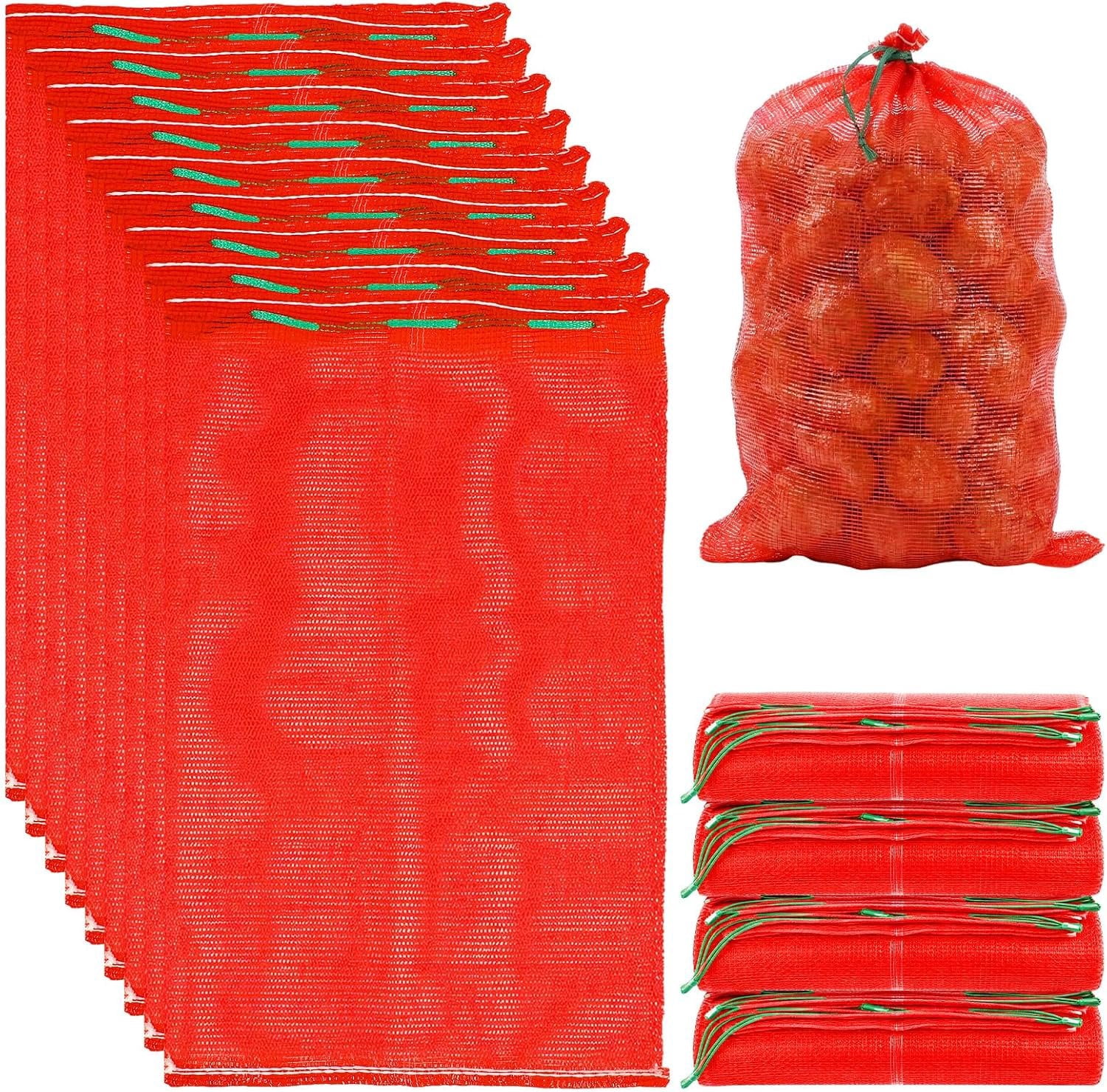 36 count 22" x 14" Mesh Onion Bags Drawstring Produce Storage Bags ...