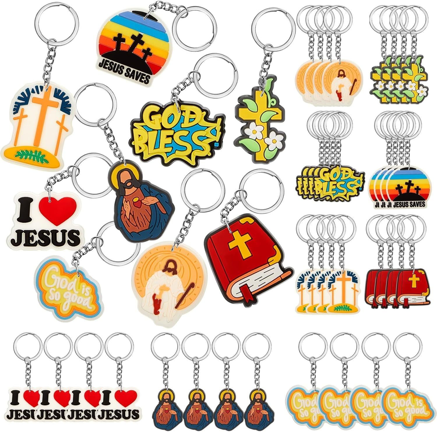 36 count Christian Keychains Verse Key Chains Bulk for Women Religious ...