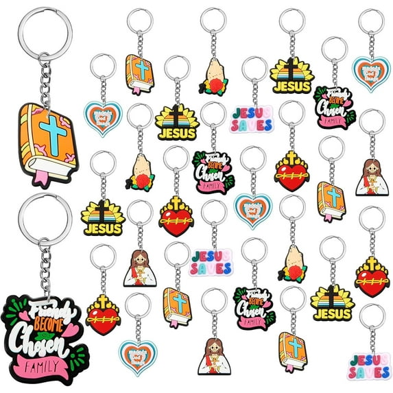 36 count Christian Keychains Verse Key Chains Bulk for Women Religious ...