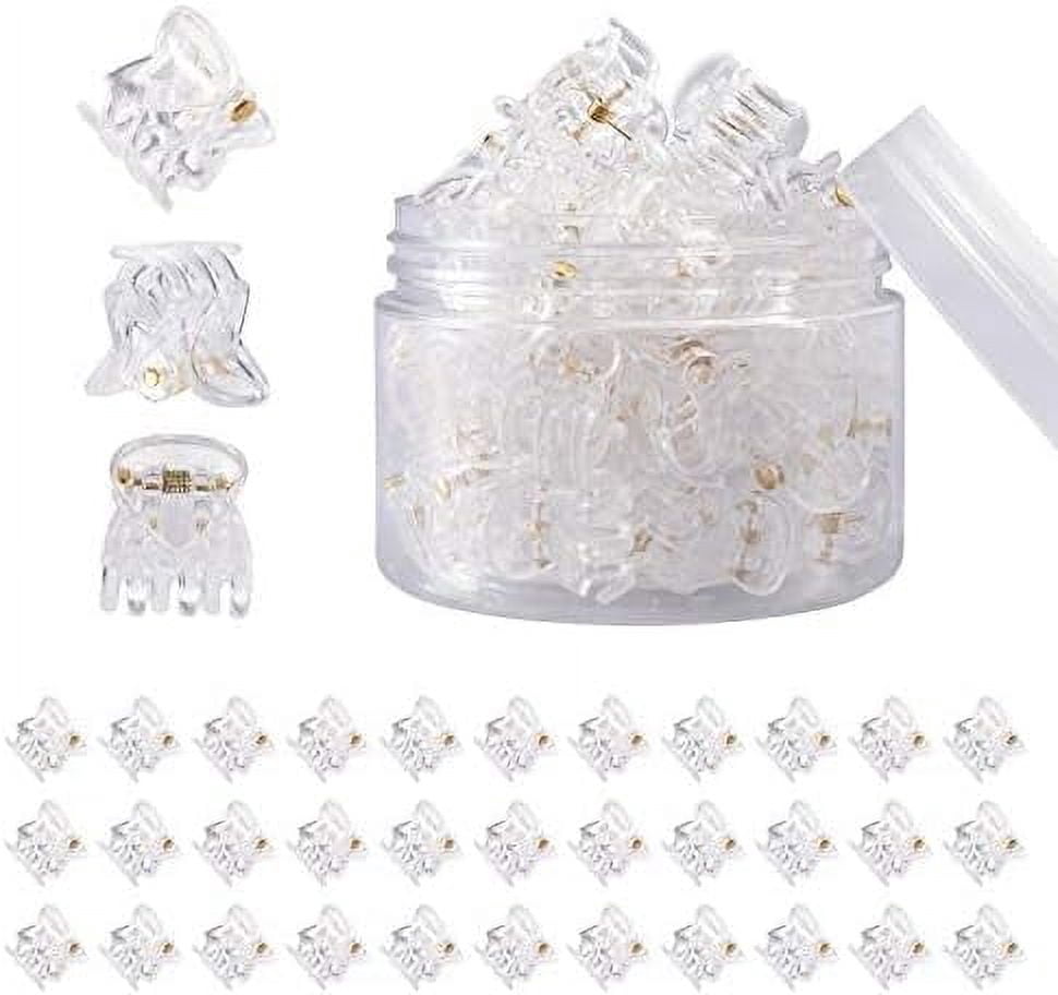36 count Clear Mini Hair Claw Clips for Design Adult Hairstyles White ...