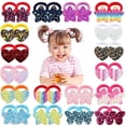 36 count Glitter Hair Ties for Girls Elastic Rubber Bands Hair ...