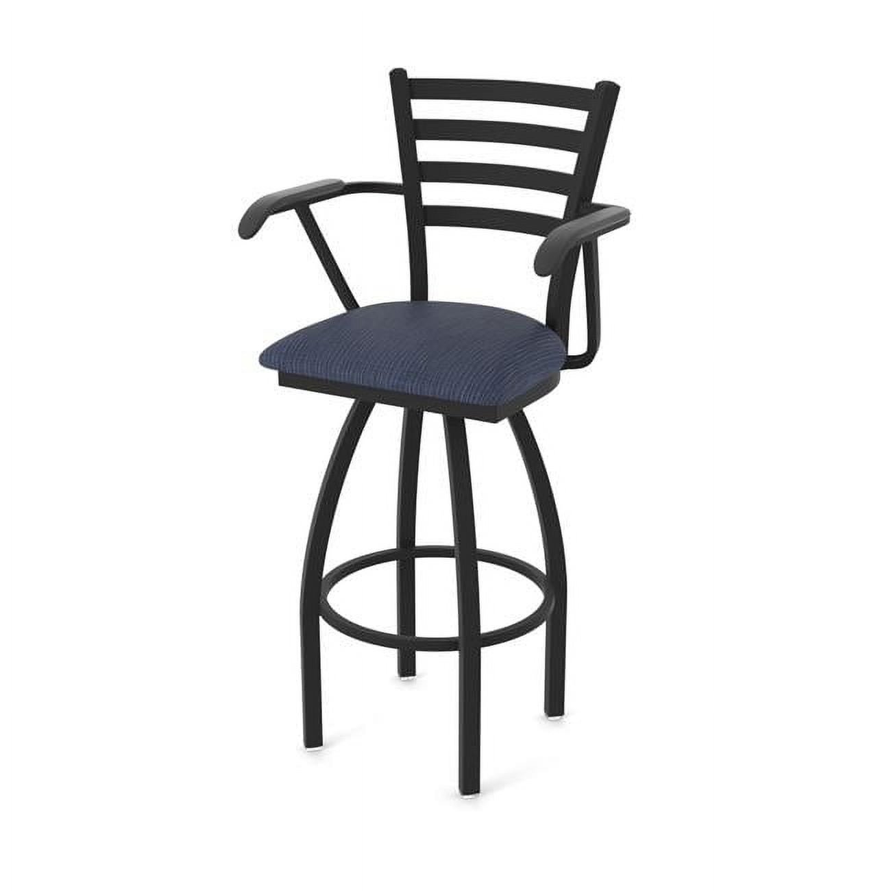 36 in. 415 Jackie Arms Swivel Bar Stool with Black Wrinkle & Graph ...