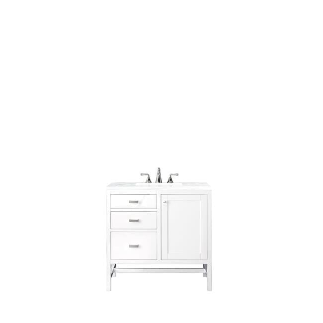 36 in. Addison Single Bathroom Vanity Cabinet with 3 CM Arctic Fall ...