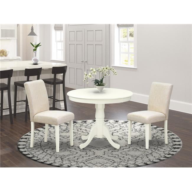 GSI Homestyles Small Round Dining Table Set, 36 Inch Antique White, 2 ...